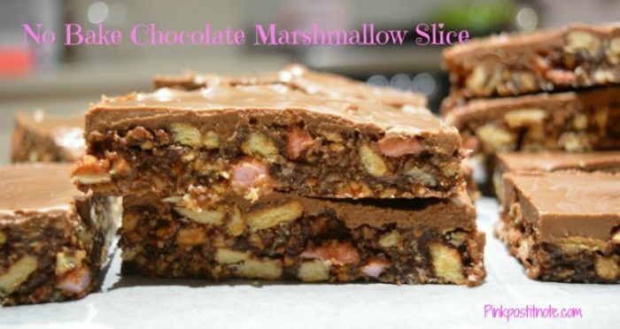 No Bake Chocolate Marshmallow Slice Recipe - Mum's Lounge