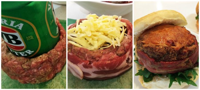 Grilled Mushroom and Caramelised Onion-Filled Beer Can Burgers - Mum's ...